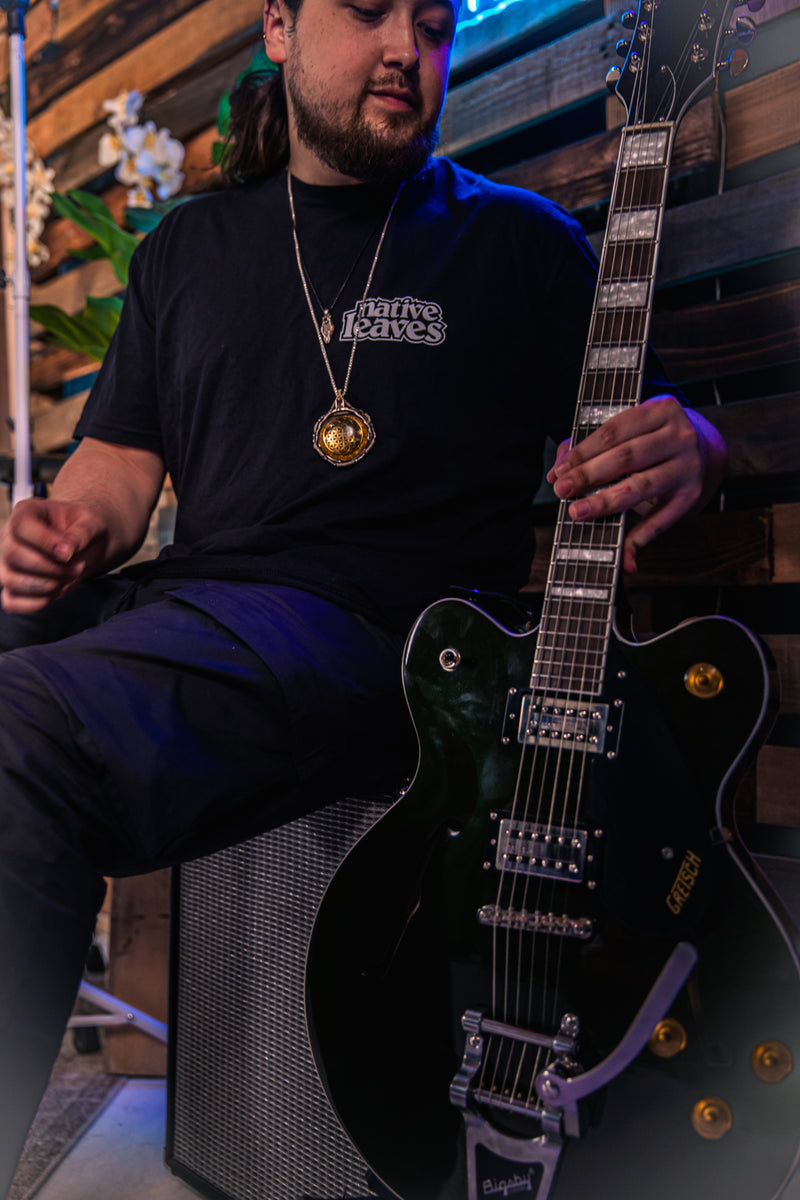 Gray scale Good Times Shirt – Native Leaves